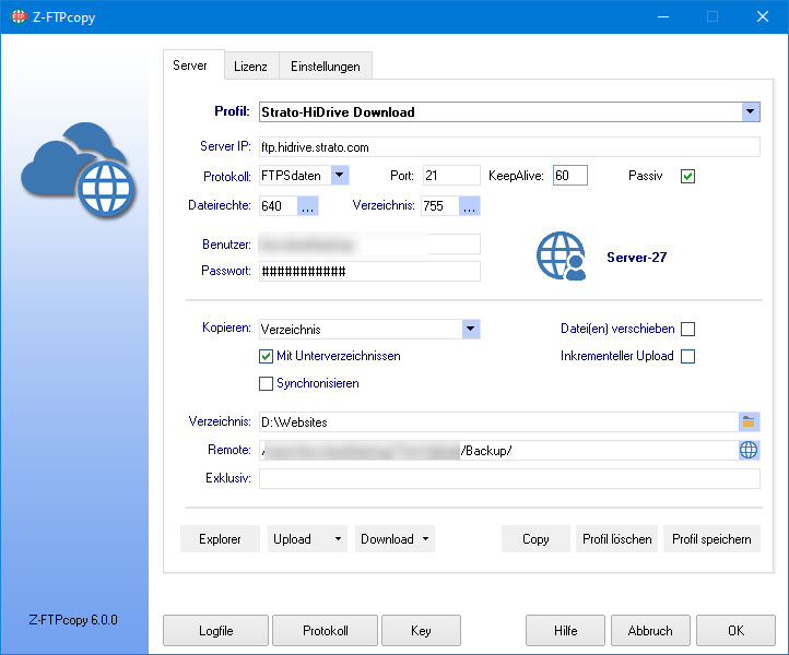 Update Z-FTPcopy Version 6.0 — Blog Z-DBackup
