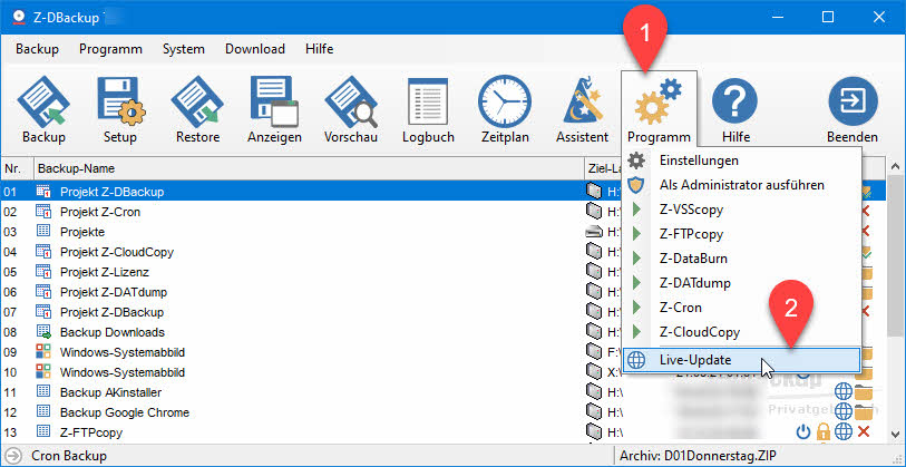 Z-DBackup Version 7.1 Build 01 — Blog Z-DBackup